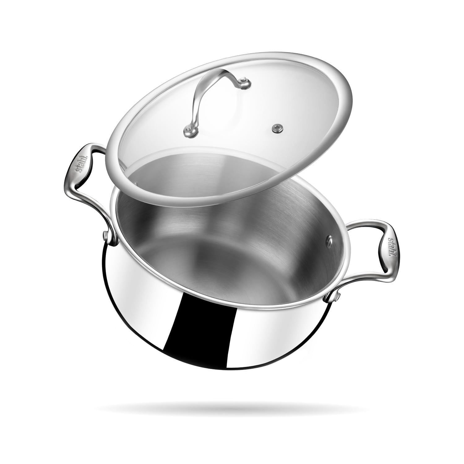 Stahl Triply Stainless Steel Sauce Pot with Lid | Stainless Steel Bell ...