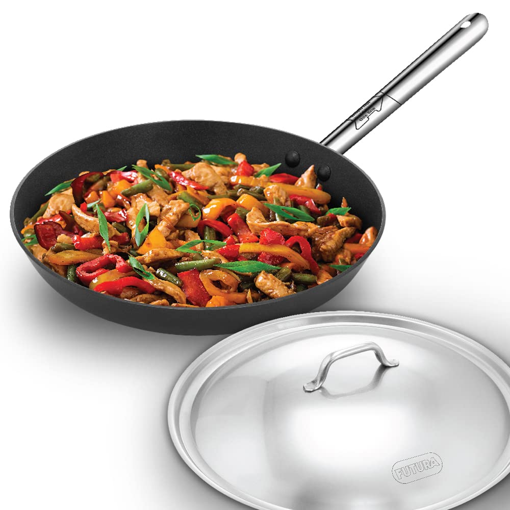 Hawkins Futura 30 cm Frying Pan, Non Stick Fry Pan with Stainless Stee ...