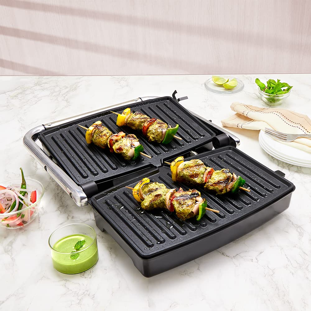 Borosil Jumbo Grill Sandwich Maker | Can Make 4 Sandwich At a Time | E ...