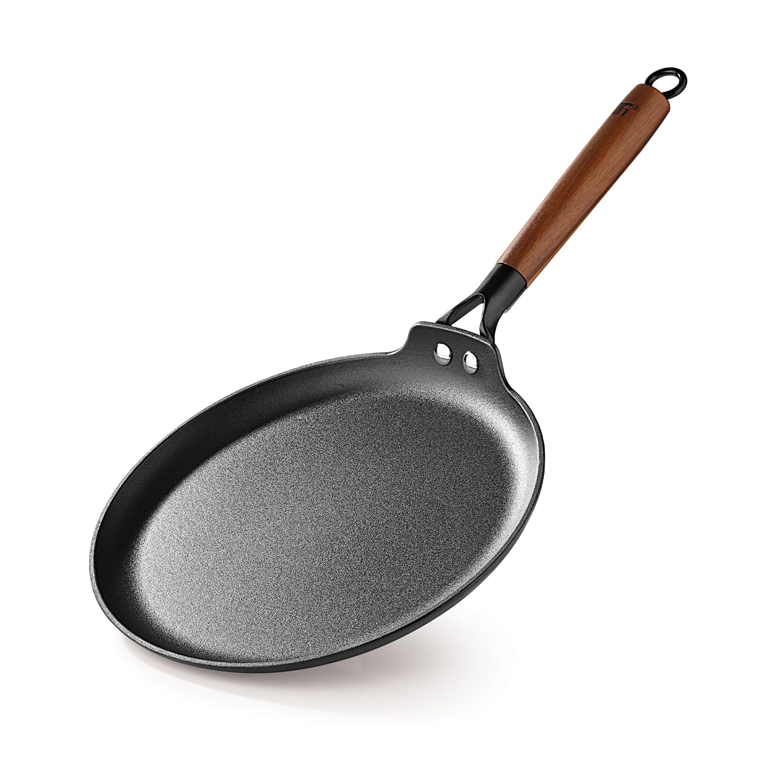 BERGNER Odin 31 cm Cast Iron Dosa Tawa with Wooden Coated Handle, Big ...
