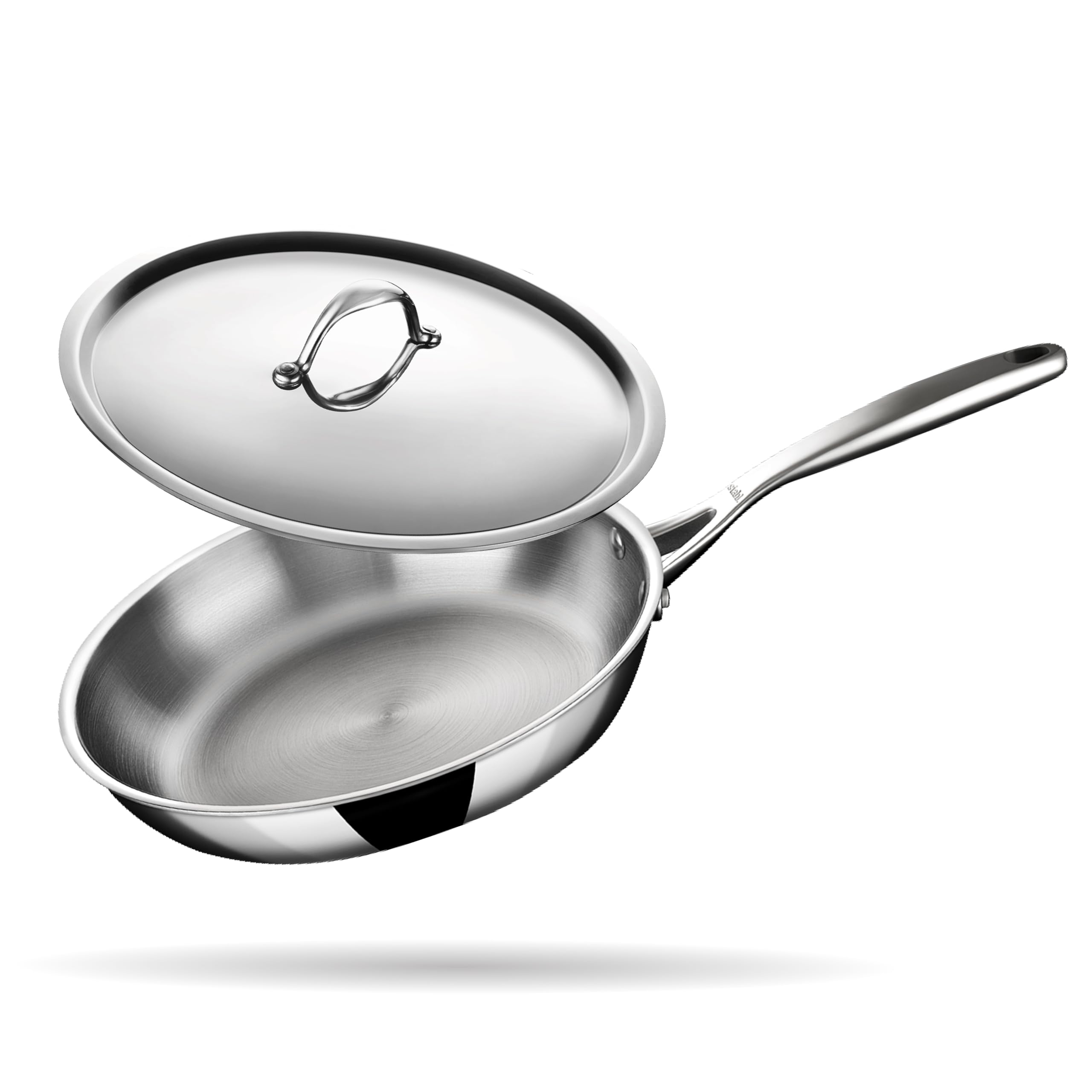 Stahl Artisan Triply Stainless Steel Frying with Lid, Induction & Gas ...